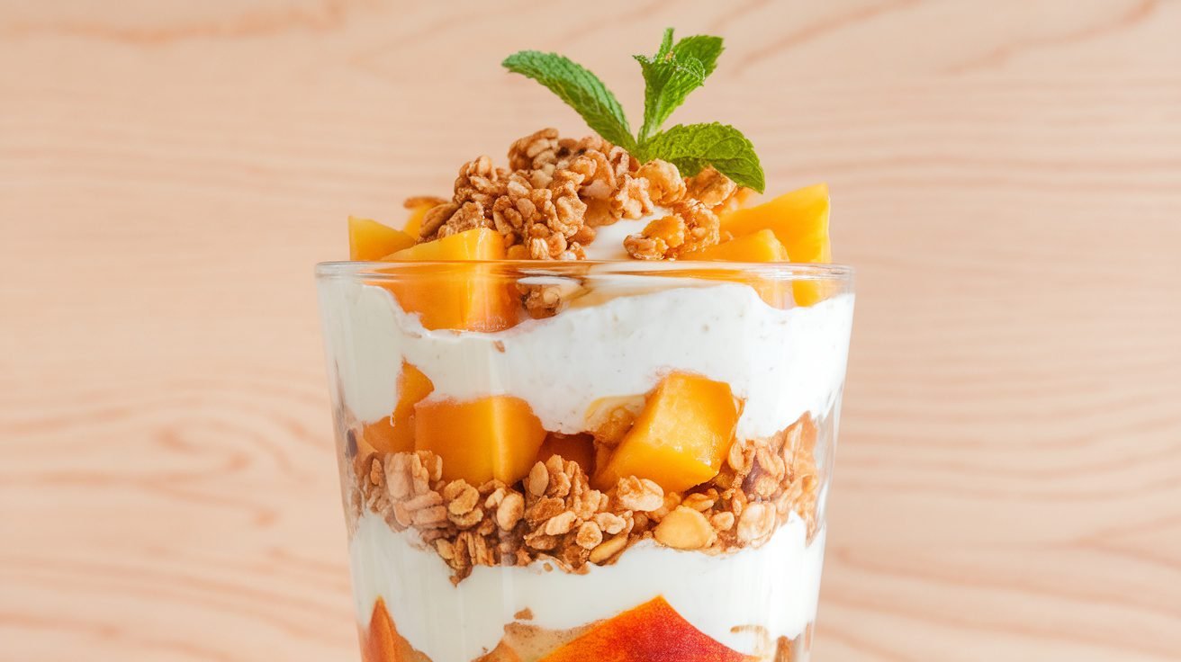 Peach Yogurt Parfait Recipe - Food Blasts