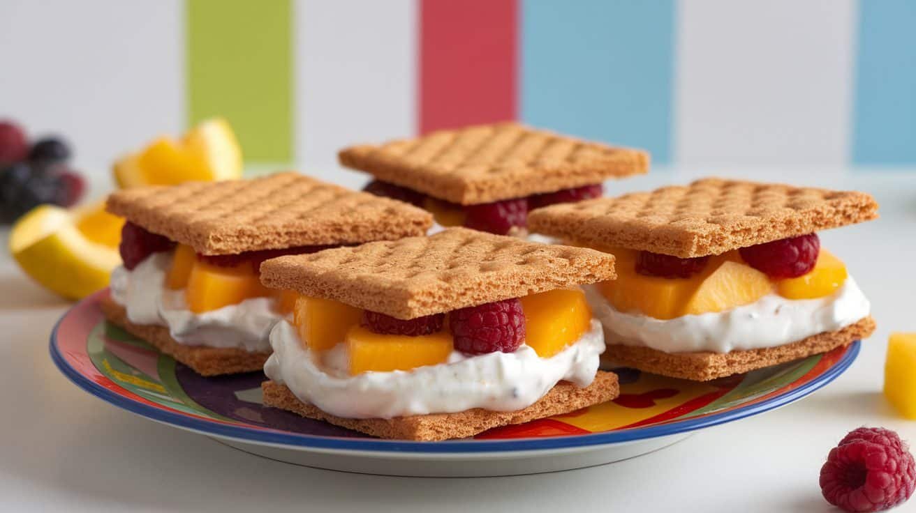 Graham Cracker Yogurt Sandwiches Recipe - Food Blasts