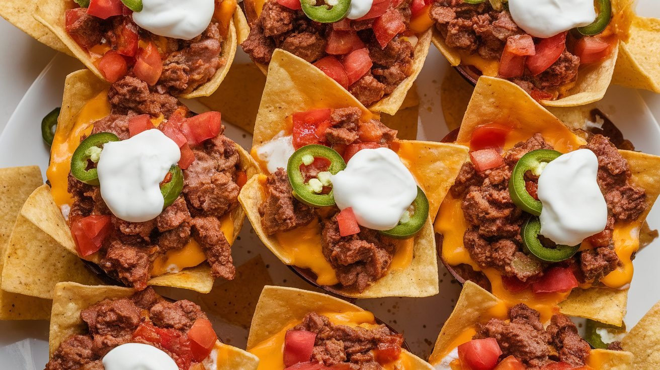 Loaded Nacho Cups Recipe - Food Blasts