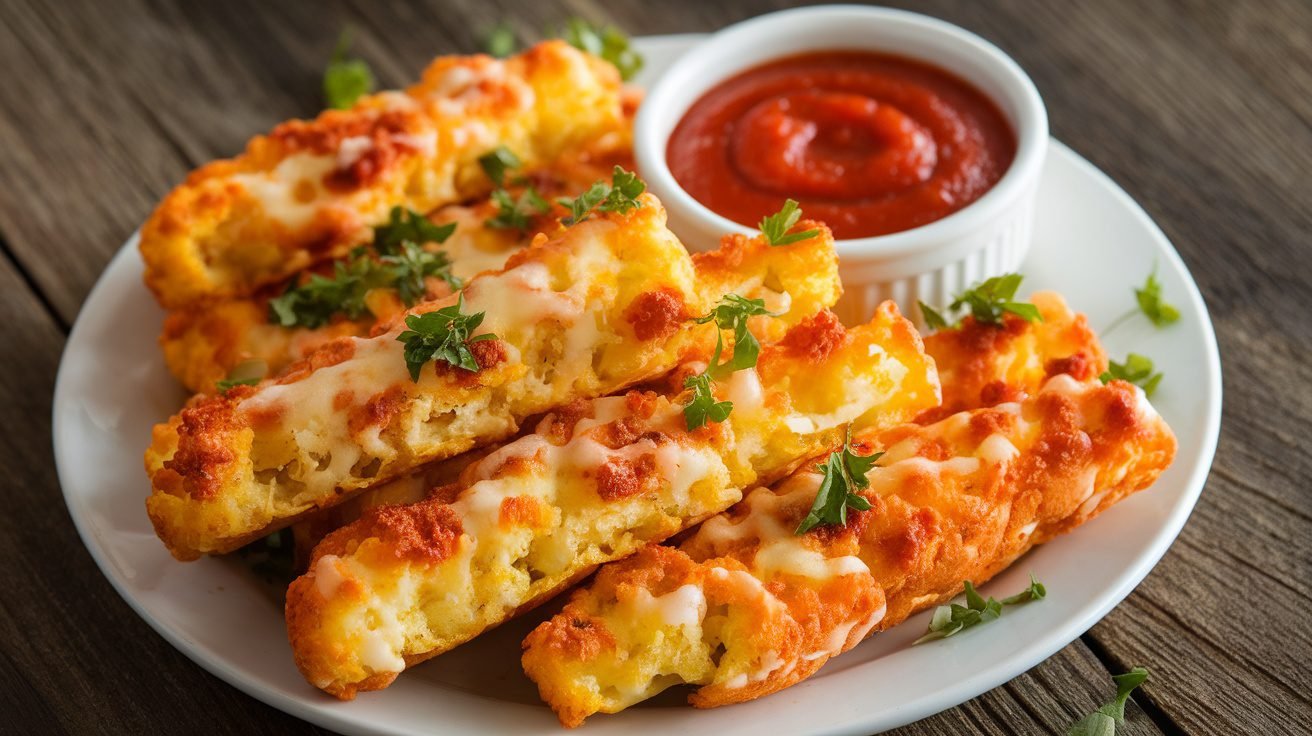Cheesy Cauliflower Breadsticks Recipe - Food Blasts