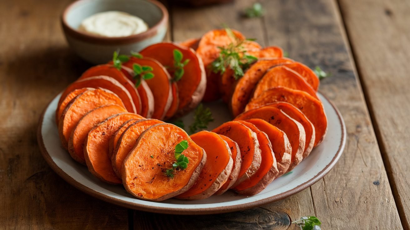 Baked Sweet Potato Coins Recipe - Food Blasts