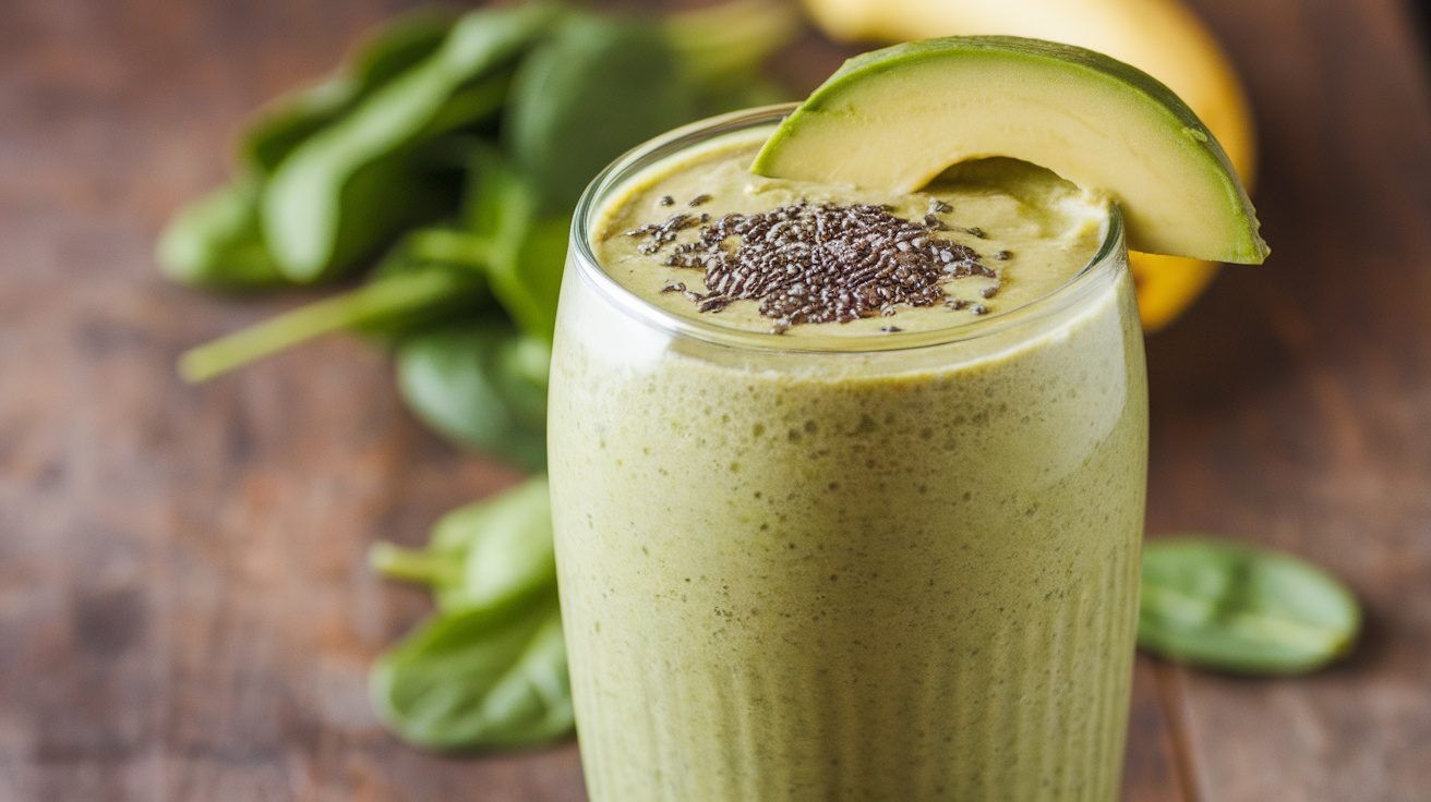 Avocado Green Power Shake Recipe - Food Blasts