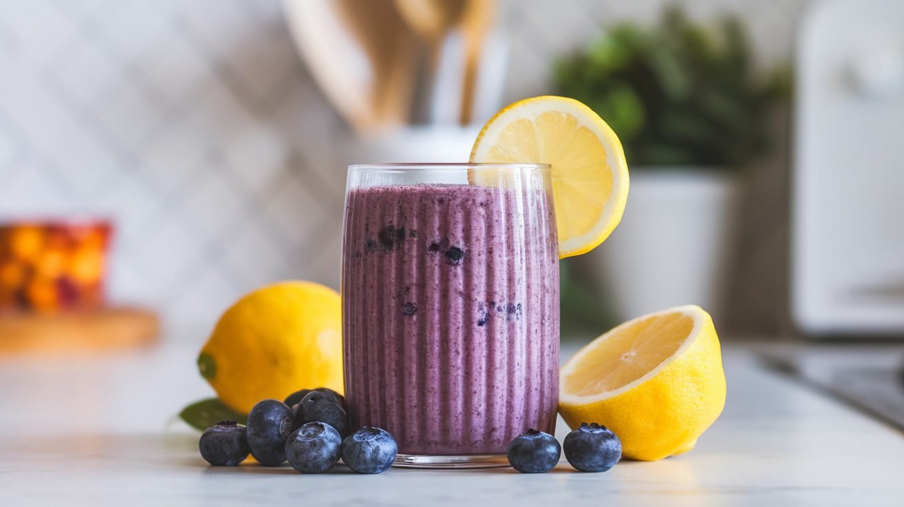Lemon Blueberry Wake-Up Smoothie Recipe - Food Blasts