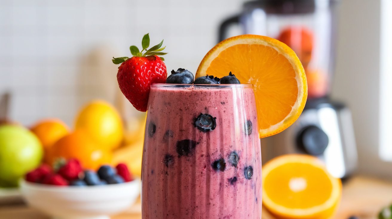 Berry Citrus Morning Kick Smoothie Recipe - Food Blasts