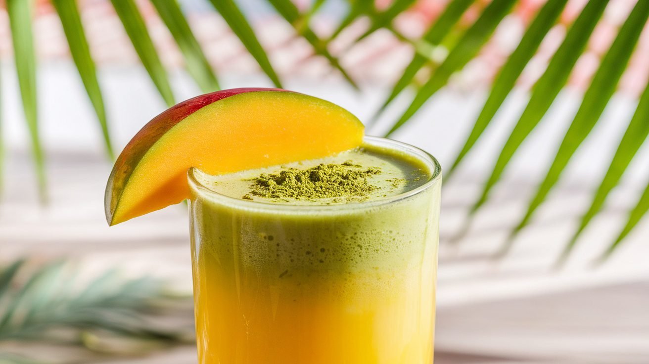 Mango Matcha Refresher Recipe - Food Blasts