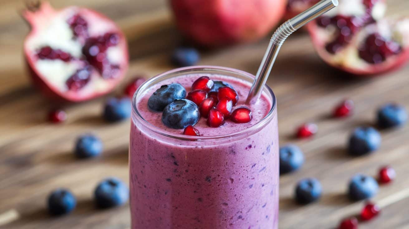 Pomegranate Blueberry Booster Smoothie Recipe - Food Blasts