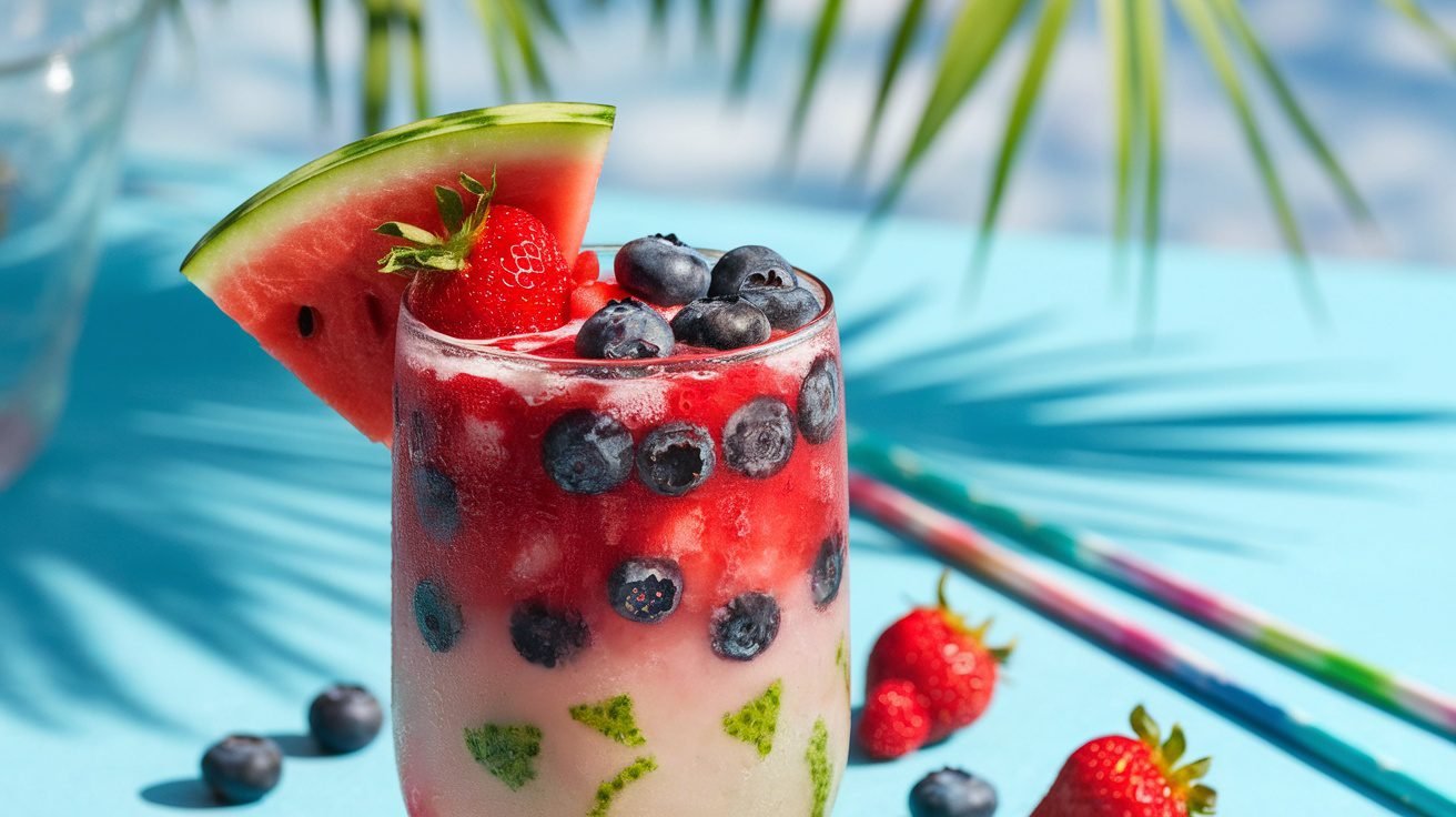 Refreshing Berry Melon Cooler Recipe - Food Blasts