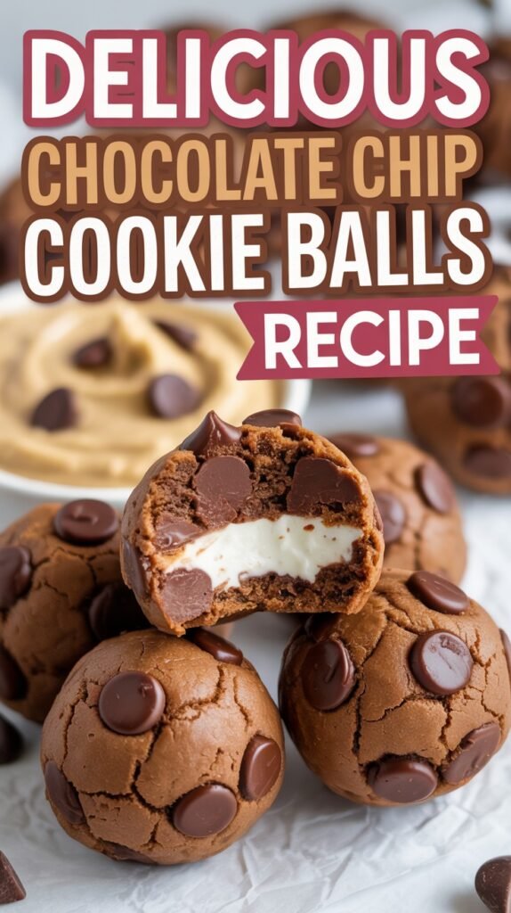 Chocolate Chip Cookie Balls Recipe - Food Blasts