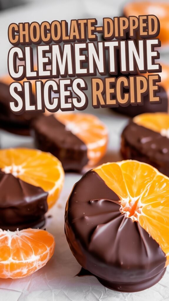 Chocolate-Dipped Clementine Slices Recipe - Food Blasts