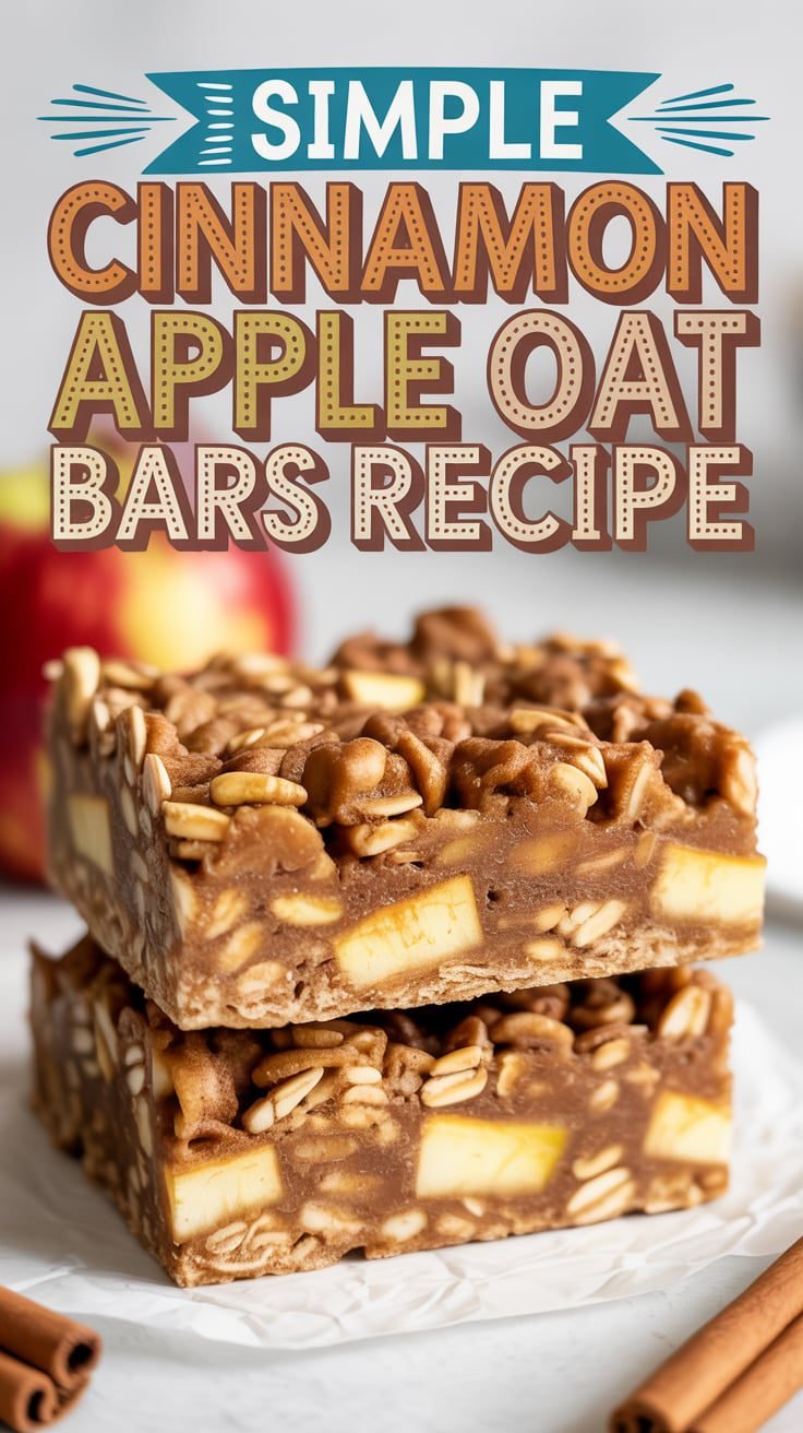 Cinnamon Apple Oat Bars Recipe - Food Blasts
