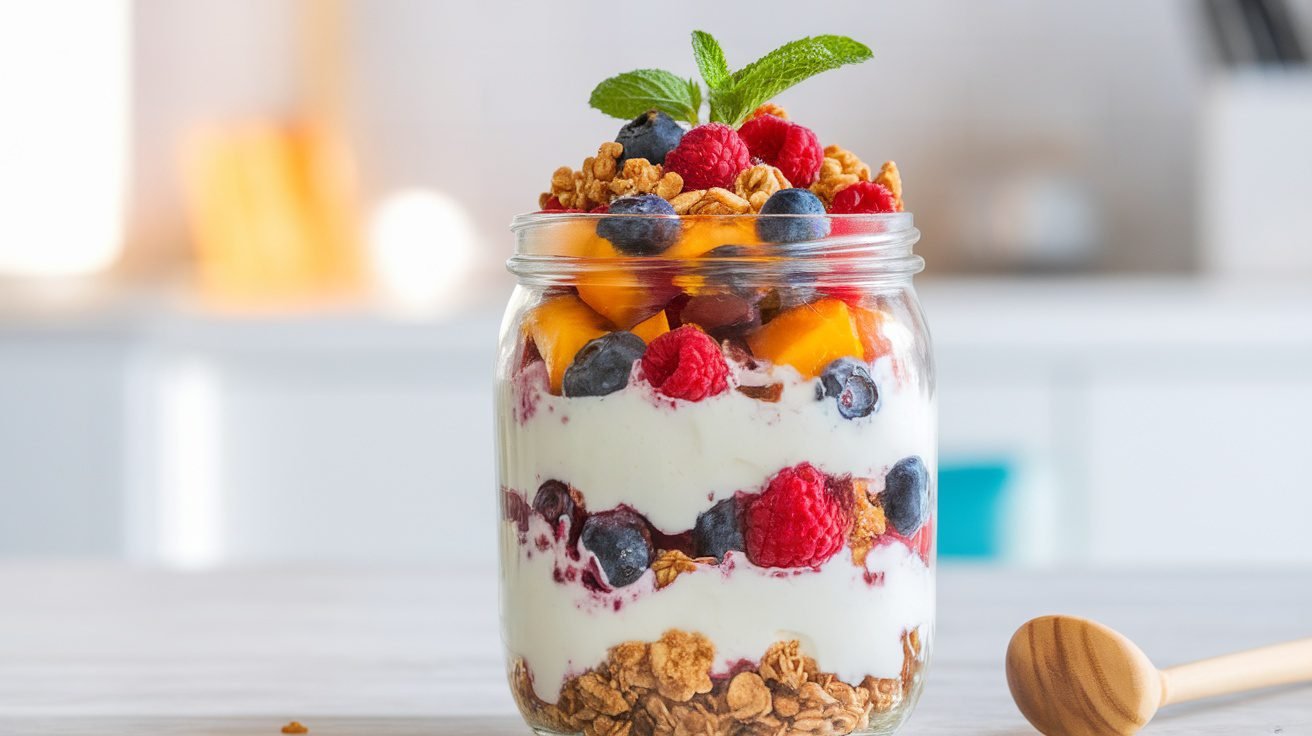 Yogurt Parfait in a Jar Recipe - Food Blasts