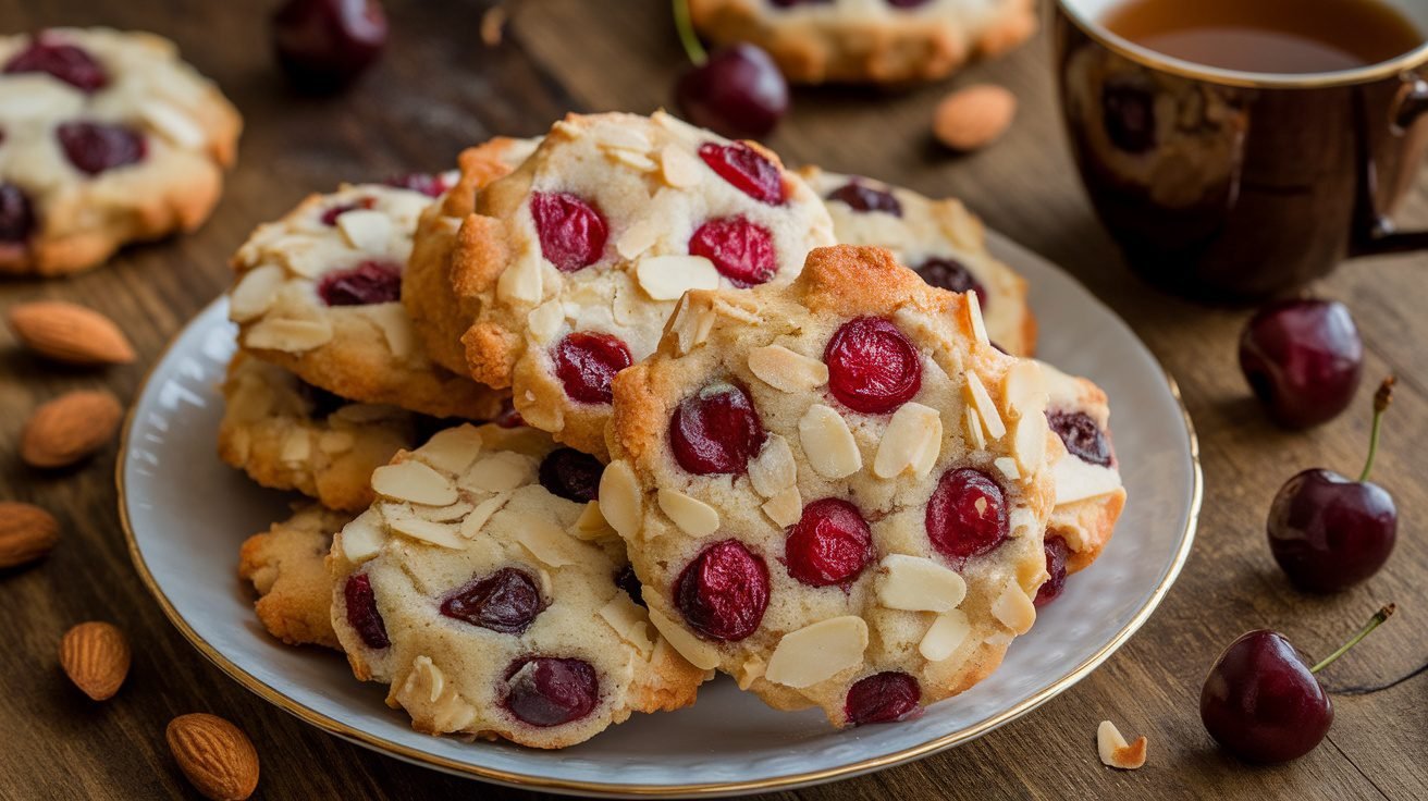 Cherry Almond Cookies Recipe - Food Blasts