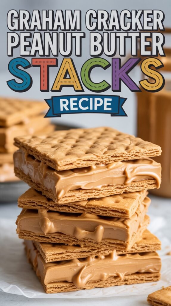 Graham Cracker Peanut Butter Stacks Recipe - Food Blasts