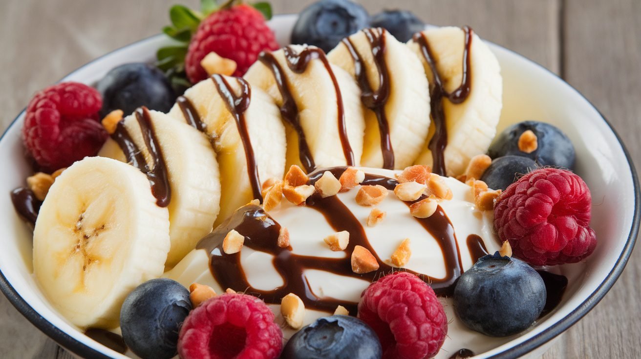 Low-Calorie Banana Split Recipe - Food Blasts