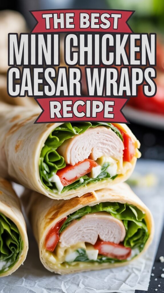 Mini Chicken Caesar Wraps Recipe - Food Blasts