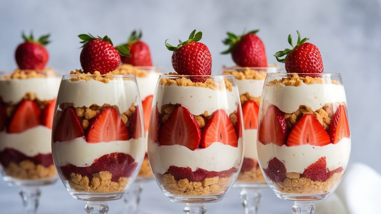Strawberry Cheesecake Parfaits Recipe - Food Blasts