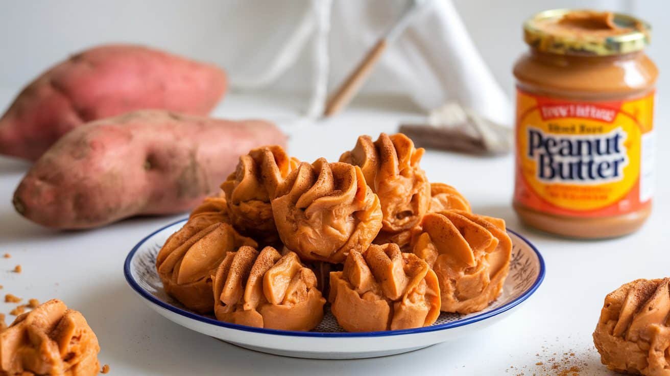 Sweet Potato and Peanut Butter Bites Recipe - Food Blasts