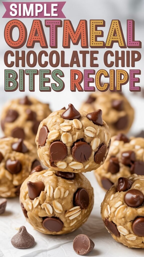 Oatmeal Chocolate Chip Bites Recipe - Food Blasts