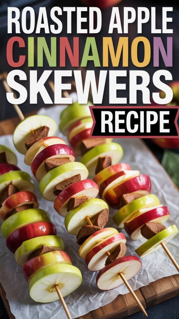 Roasted Apple Cinnamon Skewers Recipe - Food Blasts