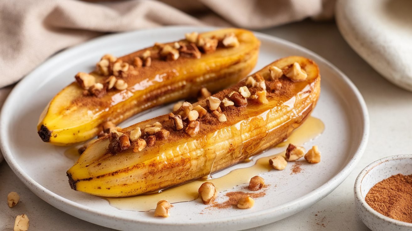 Delicious Roasted Banana with Cinnamon Recipe - Food Blasts