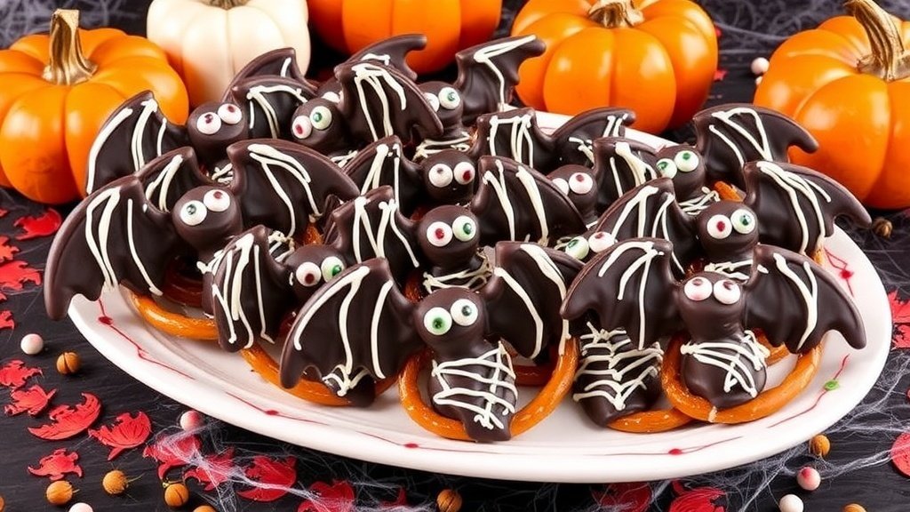 Bat Wing Pretzels Recipe for Halloween - Food Blasts