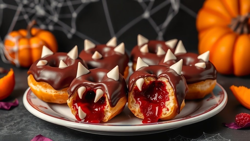 Vampire Donuts Recipe for Halloween - Food Blasts