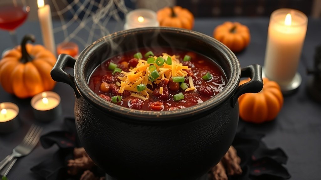 Witch’s Cauldron Chili Recipe for Halloween - Food Blasts