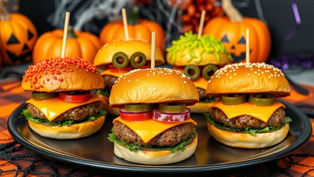 Spooky Monster Burgers Recipe for Halloween - Food Blasts
