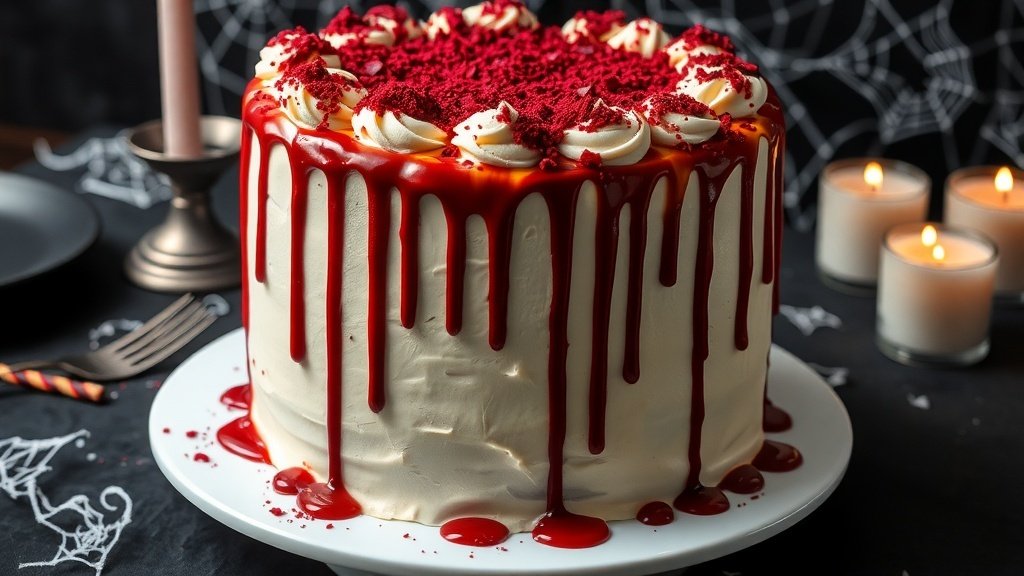 Vampire Blood Red Velvet Cake Recipe - Food Blasts