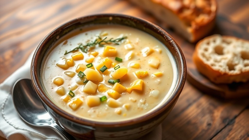 Sweet Corn and Potato Chowder with Thyme Recipe - Food Blasts