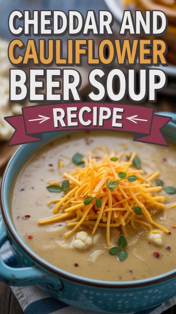 Cheddar and Cauliflower Beer Soup Recipe - Food Blasts