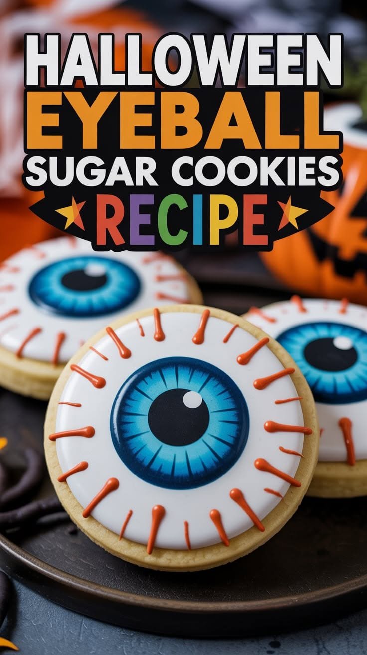 Spooky Eyeball Sugar Cookies Recipe for Halloween - Food Blasts
