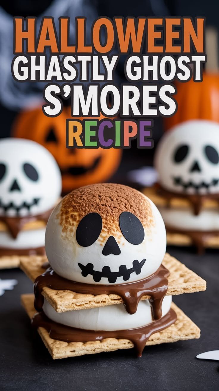 Ghastly Ghost S’mores Recipe for Halloween - Food Blasts