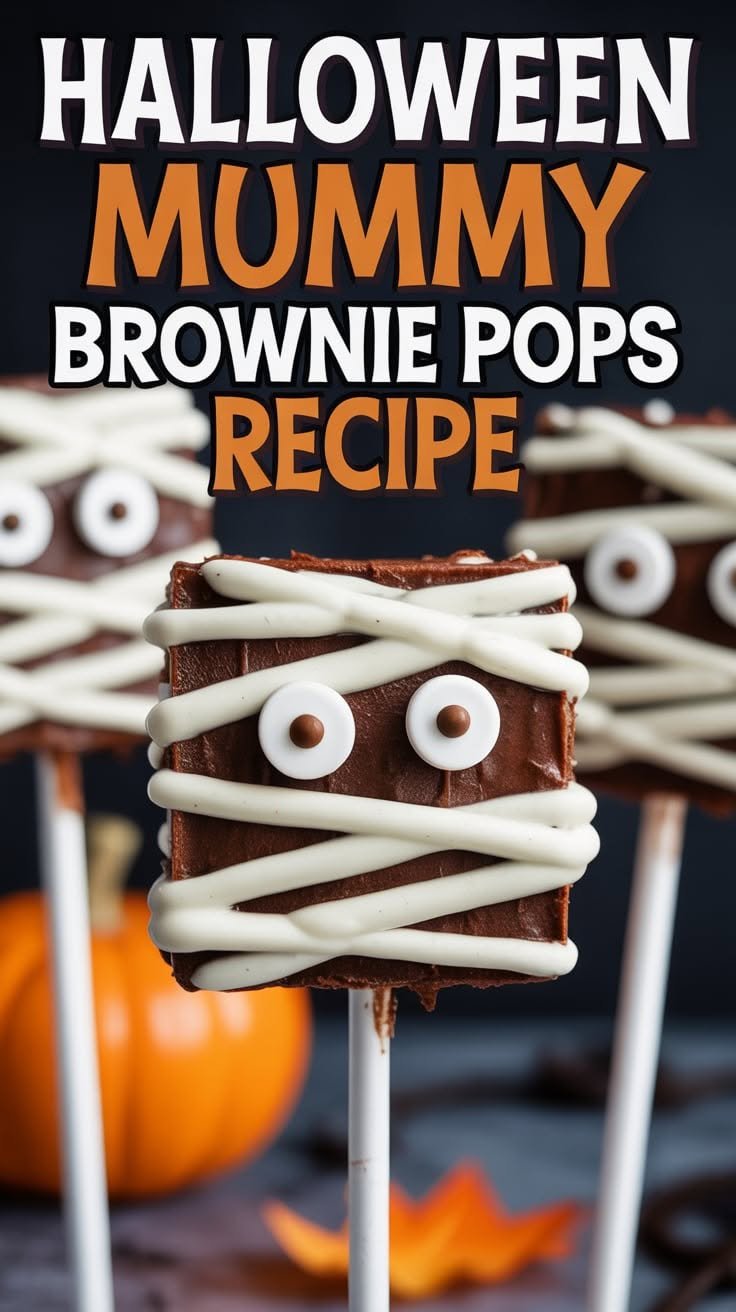 Mummy Brownie Pops Recipe for Halloween - Food Blasts