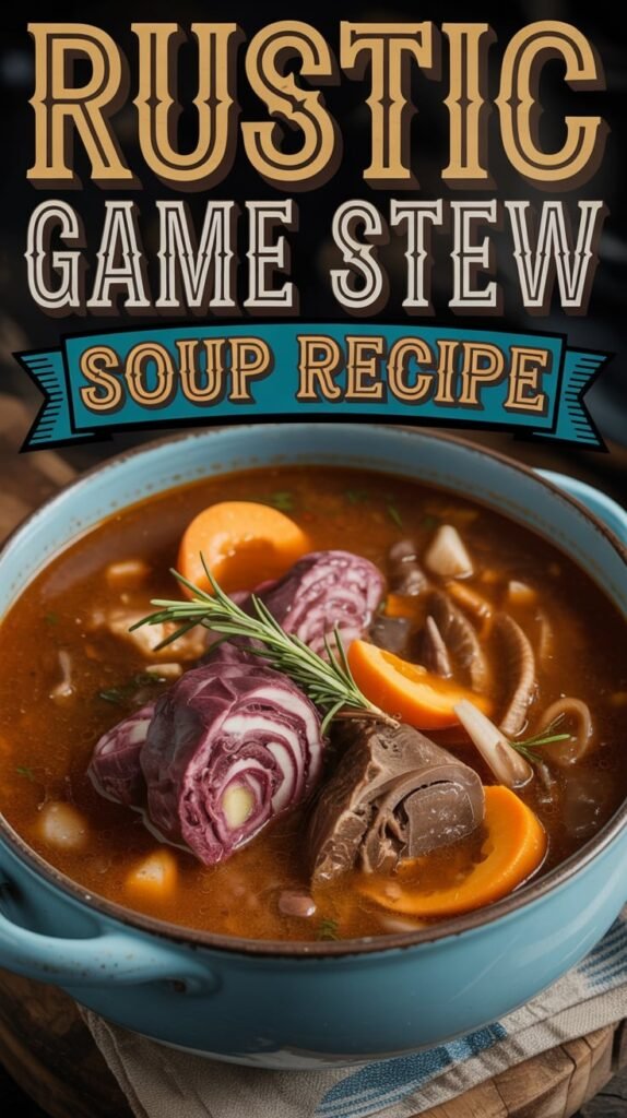 Hearty Rustic Game Stew Soup Recipe - Food Blasts