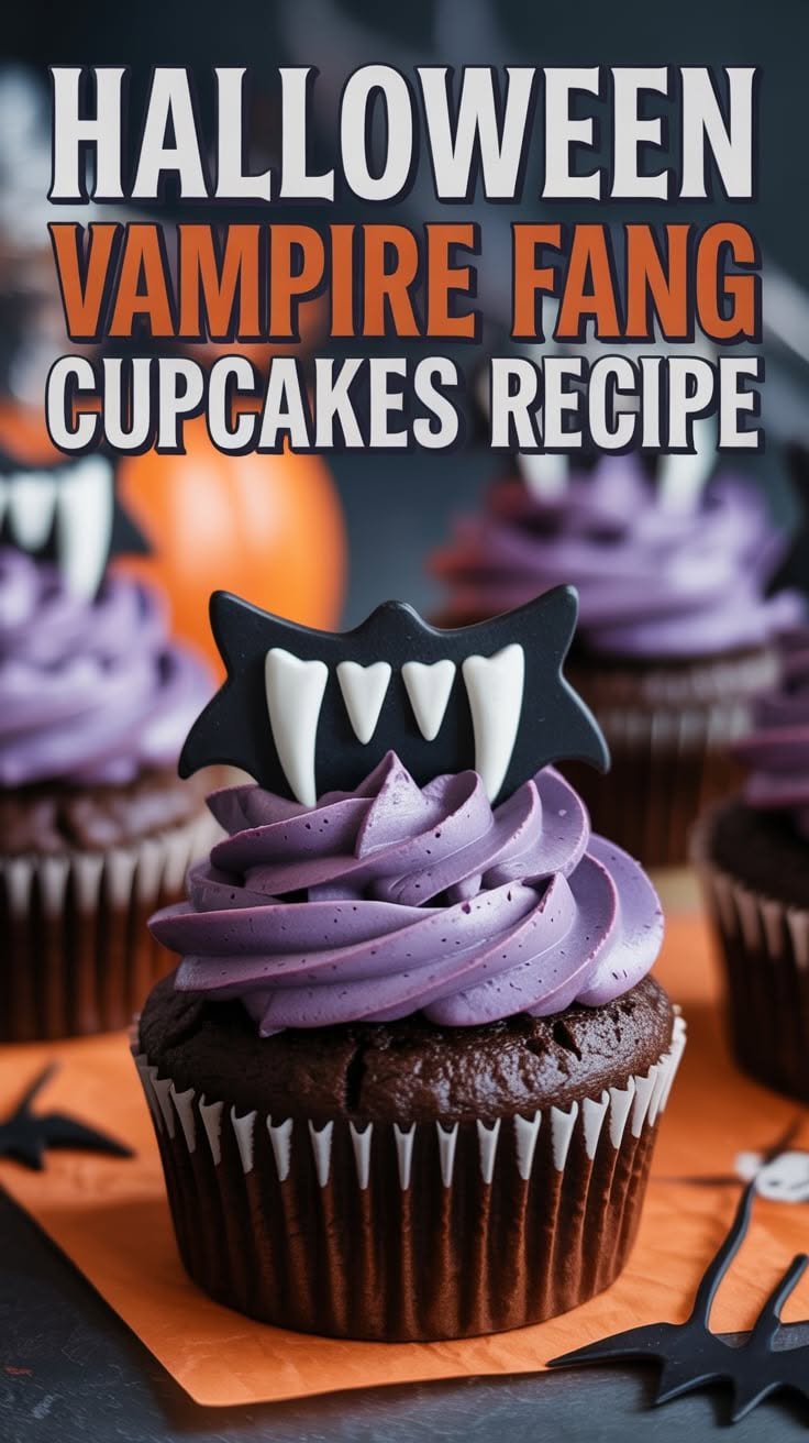 Vampire Fang Cupcakes Recipe for Halloween - Food Blasts