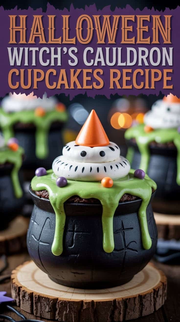 Witch’s Cauldron Cupcakes Recipe for Halloween - Food Blasts
