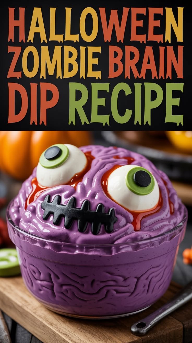 Spooky Zombie Brain Dip Recipe for Halloween - Food Blasts