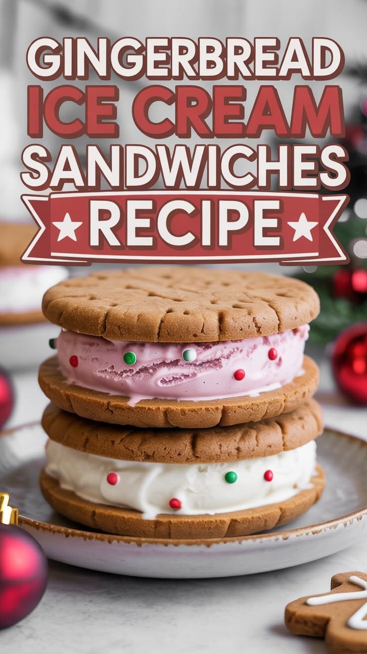 Gingerbread Ice Cream Sandwiches Recipe - Food Blasts