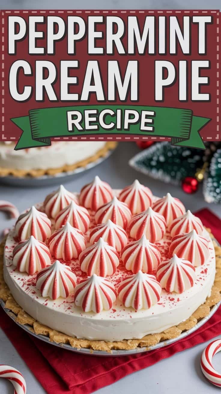 Peppermint Cream Pie Recipe - Food Blasts