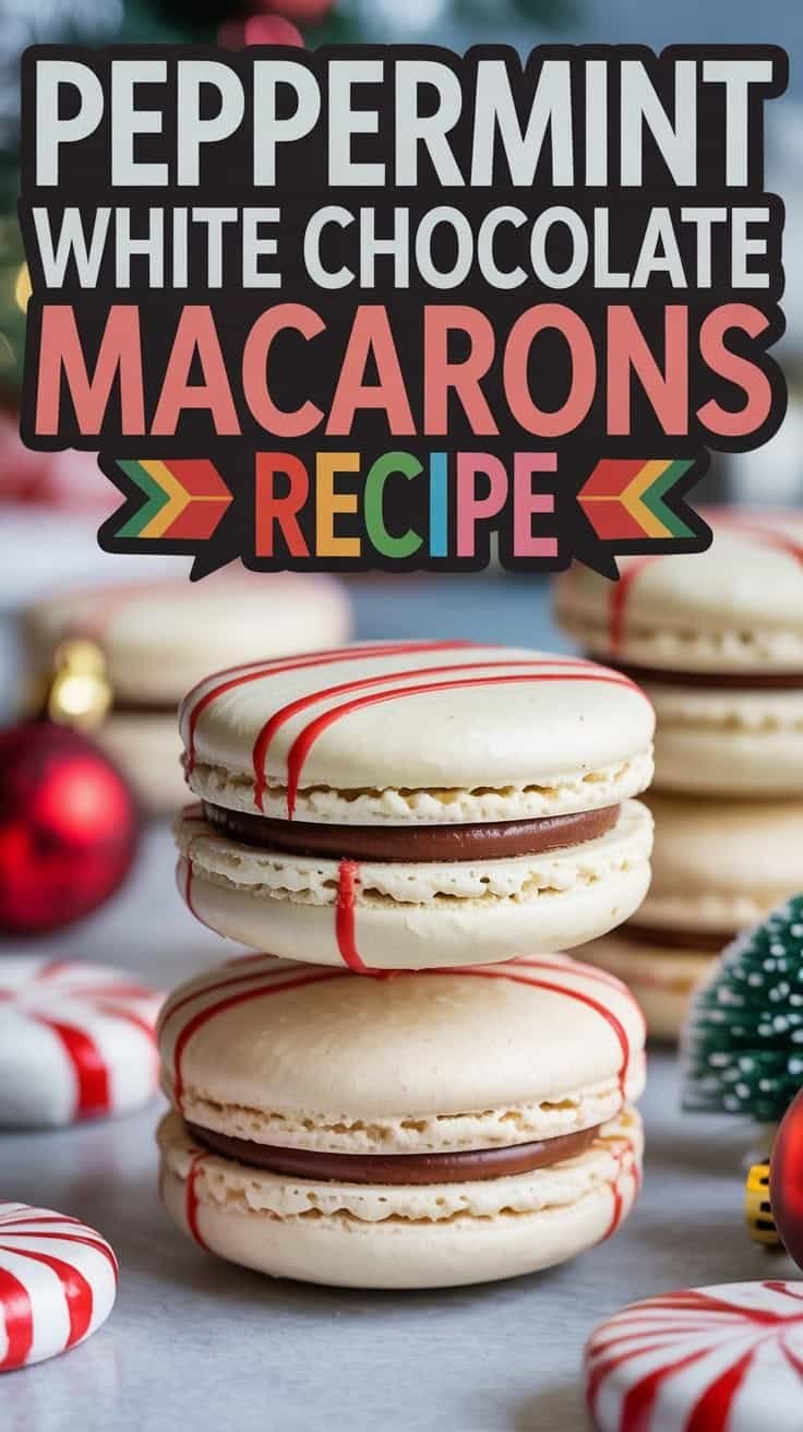 Peppermint White Chocolate Macarons Recipe - Food Blasts