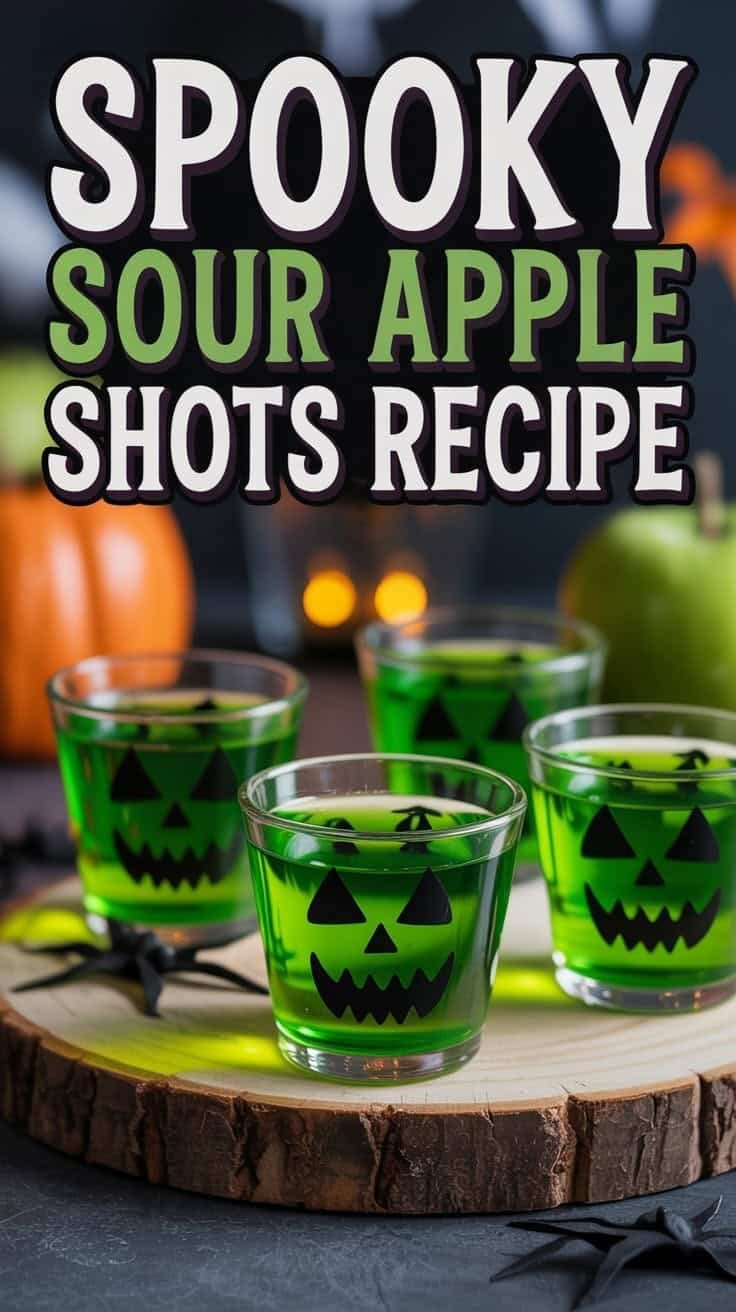 Spooky Sour Apple Shots Recipe - Food Blasts